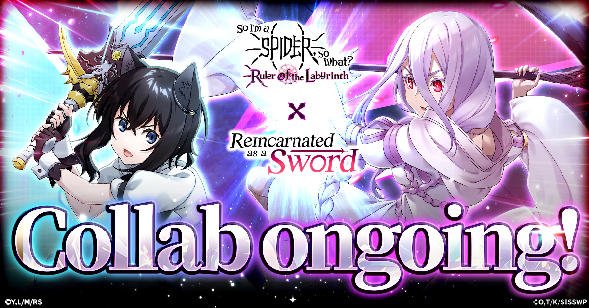 Collab with "Reincarnated as a Sword" anime now live in "So I'm a ...